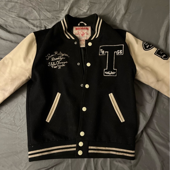 True Religion | Jackets & Coats | Xl True Religion Black Varsity Jacket ...